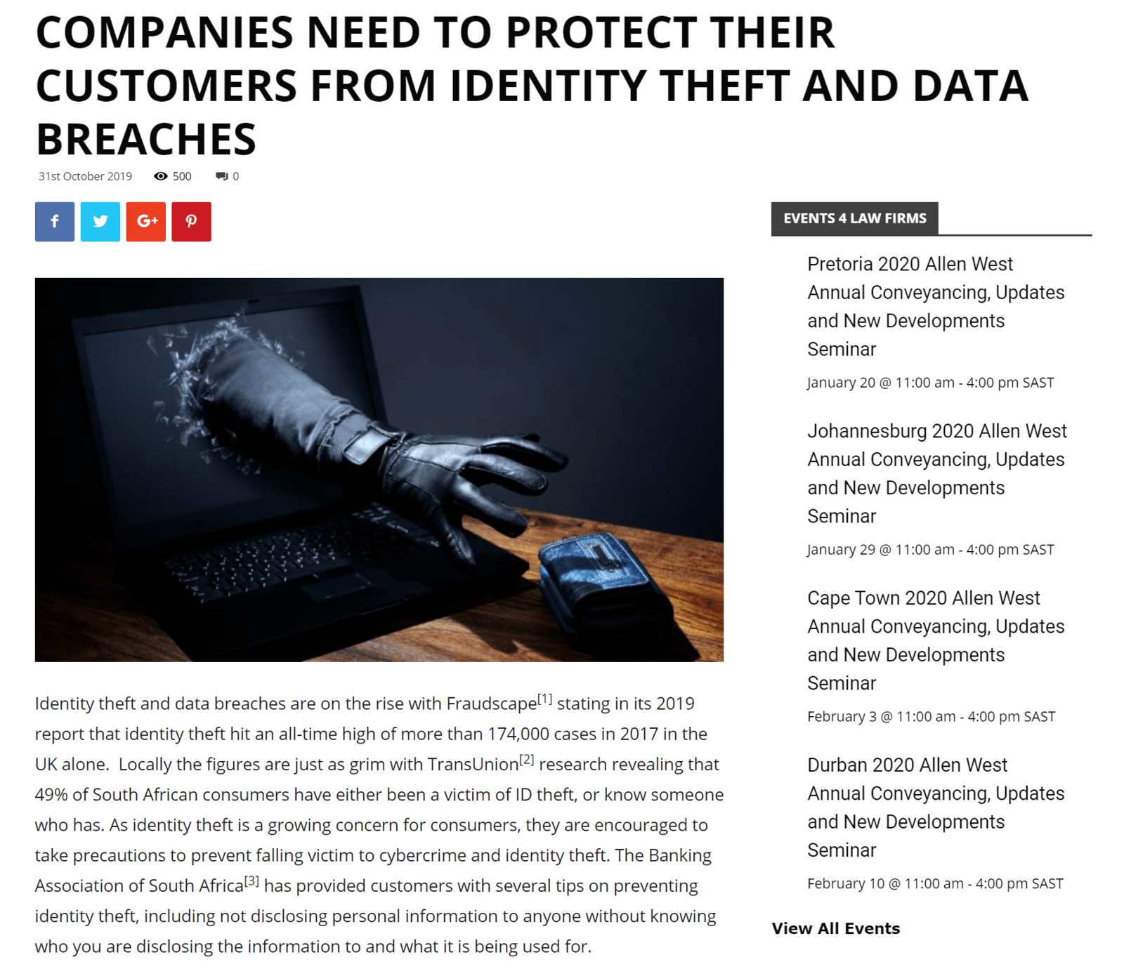 TECH4LAW | COMPANIES NEED TO PROTECT THEIR CUSTOMERS FROM IDENTITY ...