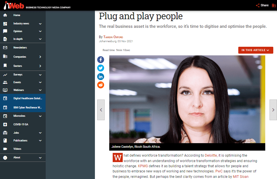 ITWEB | Plug and play people | BrandQuantum