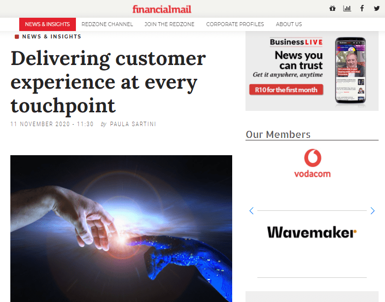 BrandQuantum on Financial Mail's Redzone